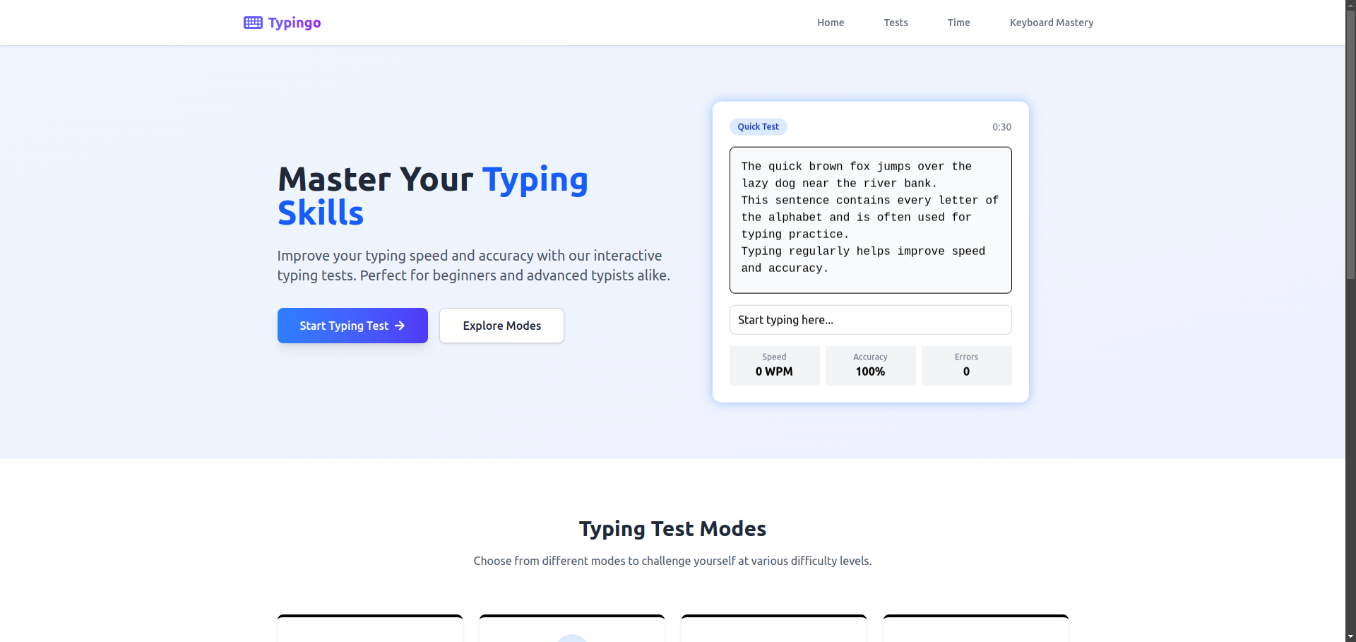 Typingo | The Ultimate Typing Challenge